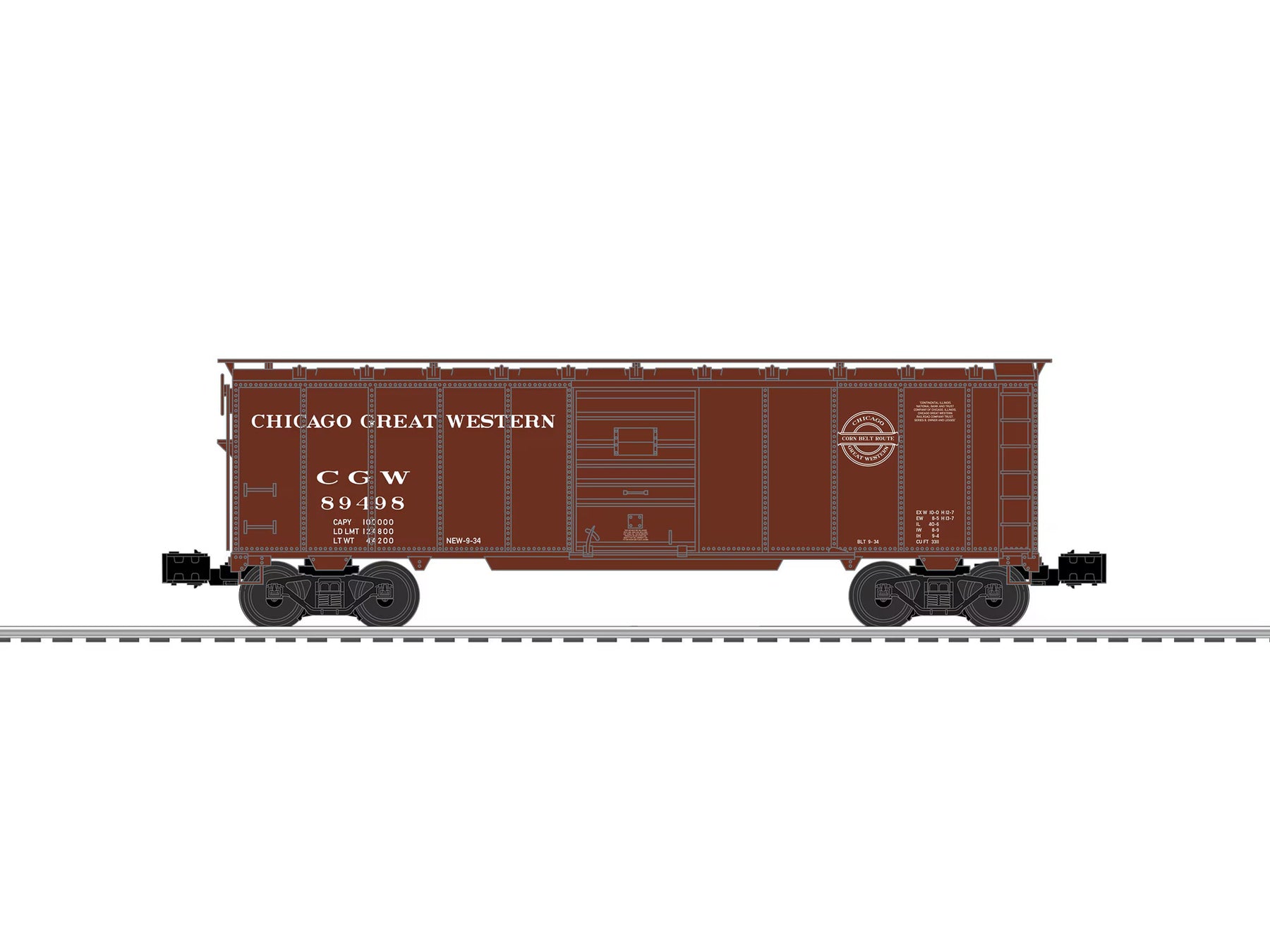 Chicago Great Western Steel Side Boxcar #89498 | O Scale